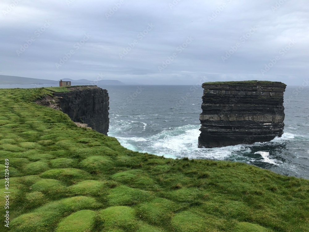 Famous panorama of Downpatrick Head, 5km north of picturesque ...