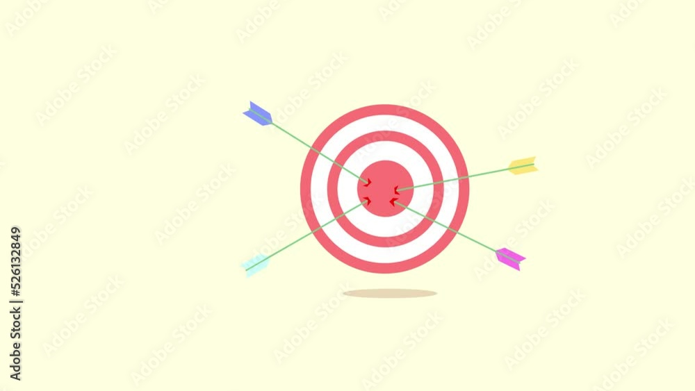 Dart icon.Arrow hit the center of target or bullseye animation alpha ...