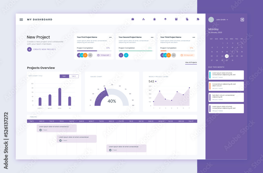 Business Dashboard Template. User admin dashboard UI design. Vector ... Business Dashboard Template. User admin dashboard UI design. Vector ...