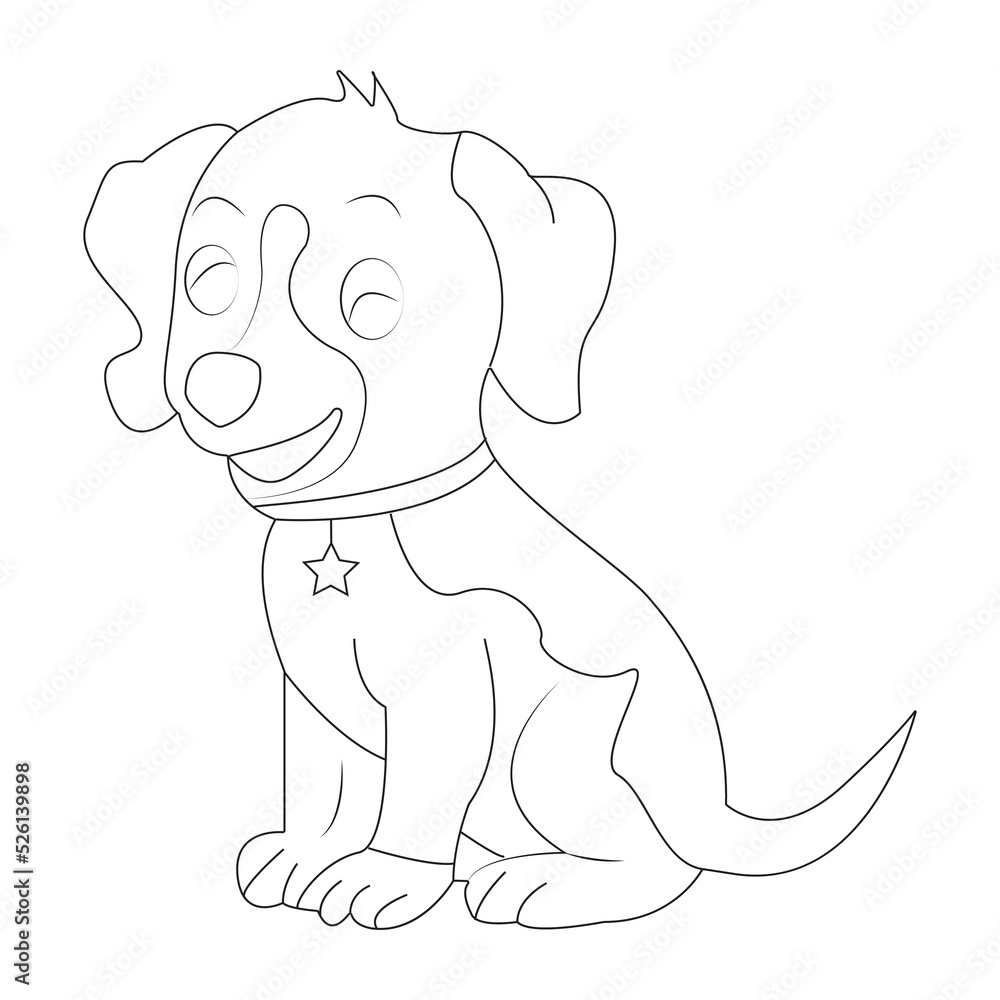 dog coloring page and animal outline design for those who love puppy ...