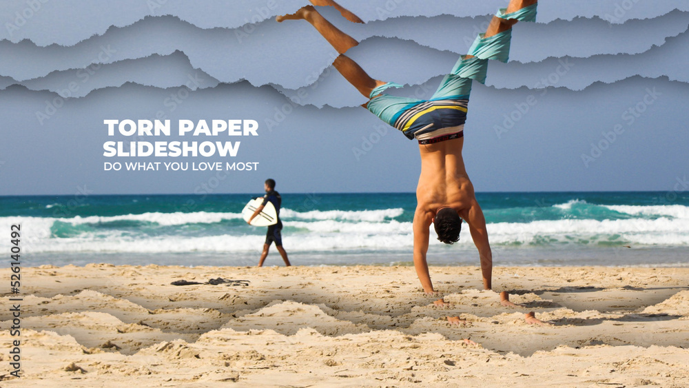 Torn Paper Parallax Slideshow Stock Template | Adobe Stock