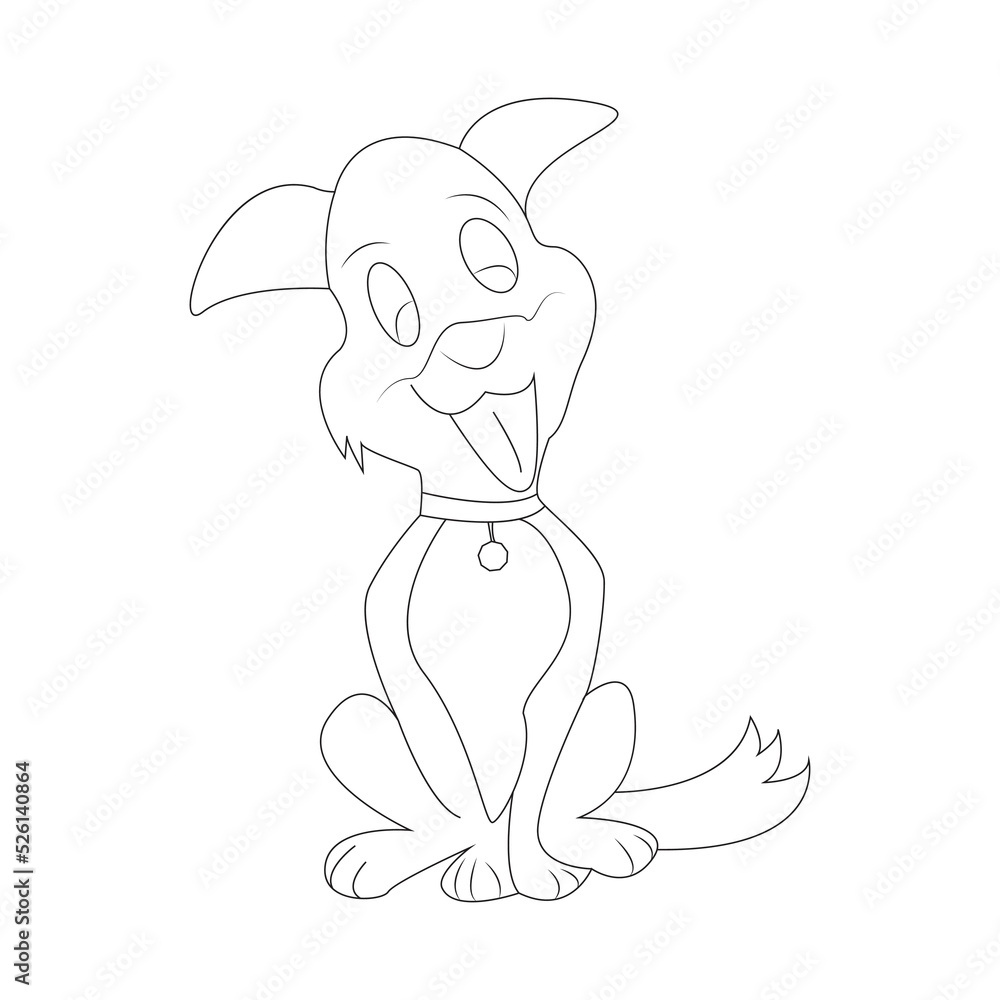 dog coloring page and animal outline design for those who love puppy ...