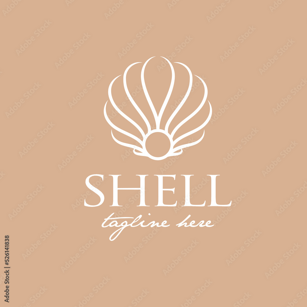 Vetor de pearl shell illustration for jewelry shop logo do Stock ...