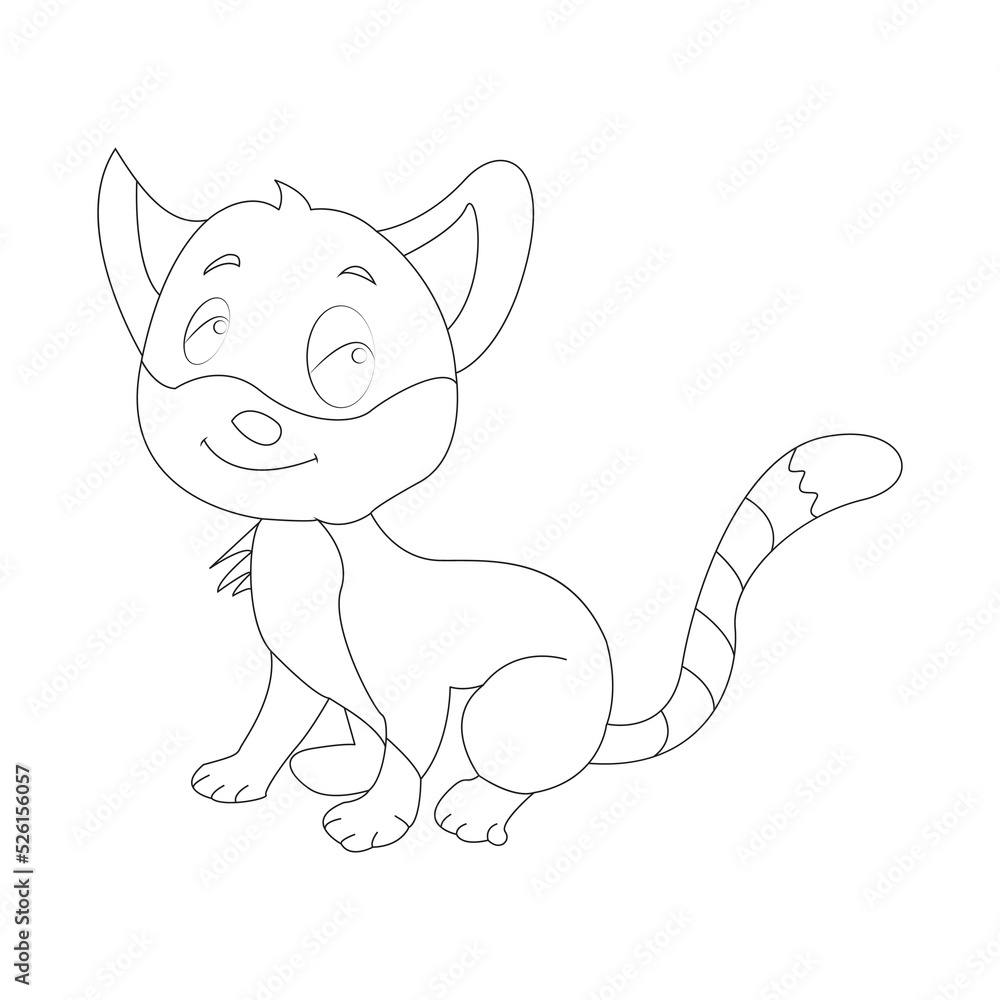 cat coloring page for kids cute animal design and a unique collection ...