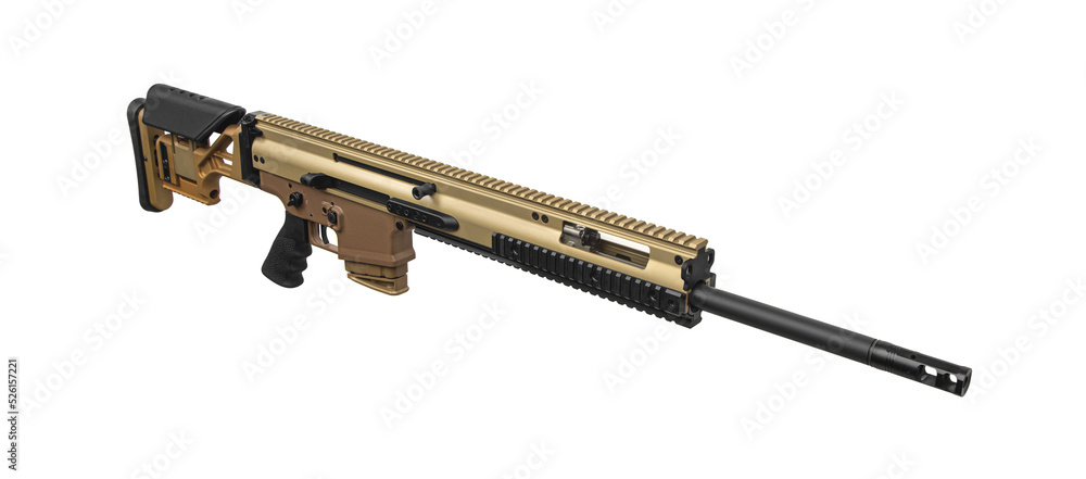 Modern automatic rifle isolated on white. Weapons for police, special ...