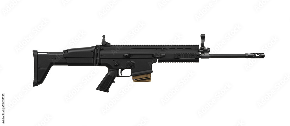 Modern automatic rifle isolated on white. Weapons for police, special ...