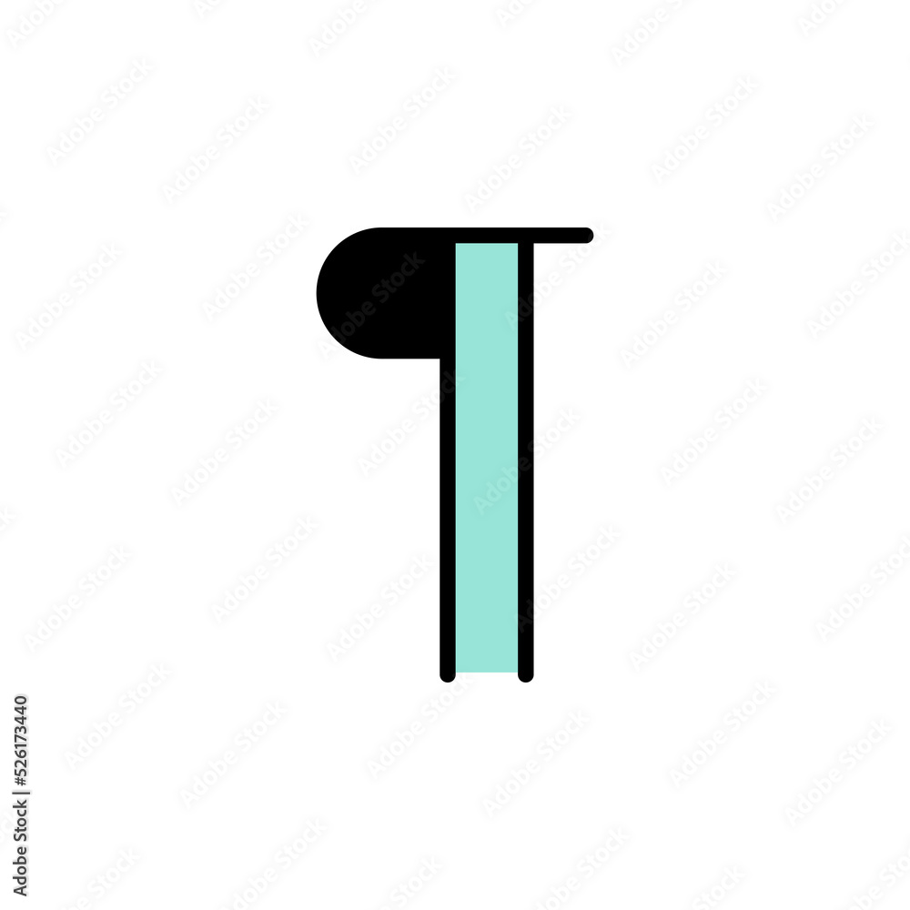 paragraph icon. Can be used for web, logo, mobile app, UI, UX on white ...