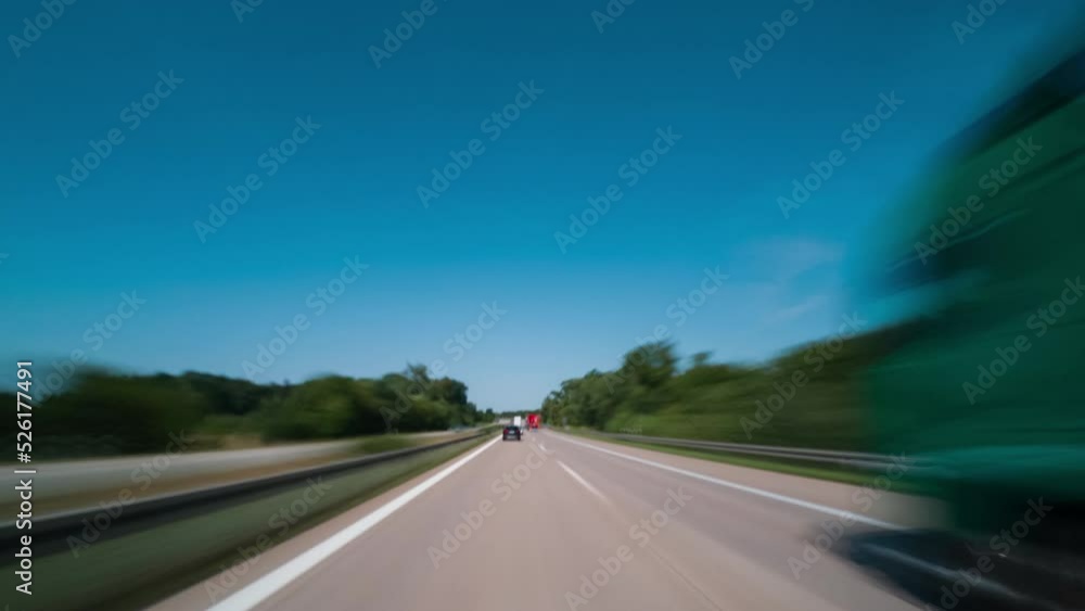 Driving Time Lapse. POV time-lapse. Time Lapse Driver POV motion blur ...