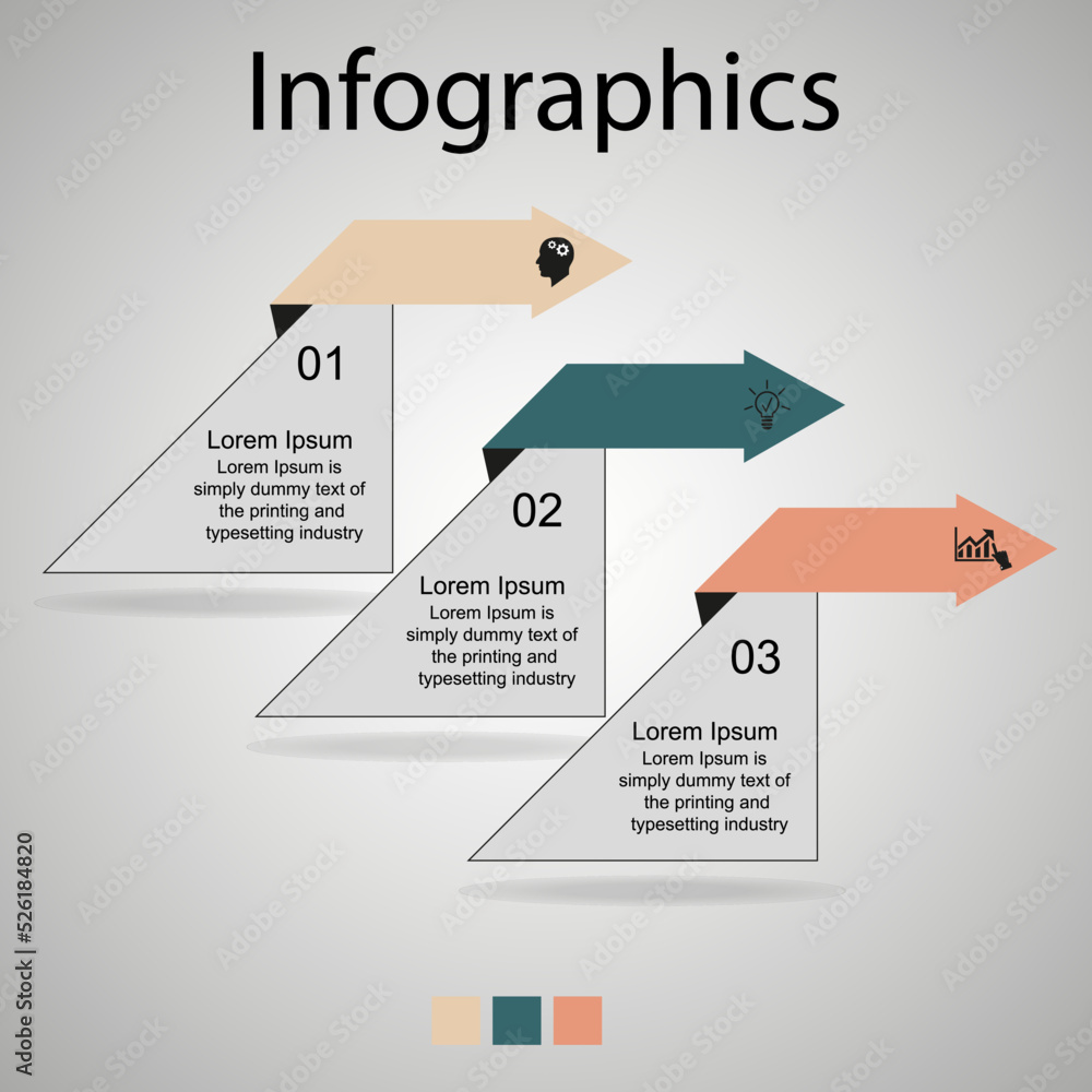 Visualization of business data, infographics. Scheme of the process of ...