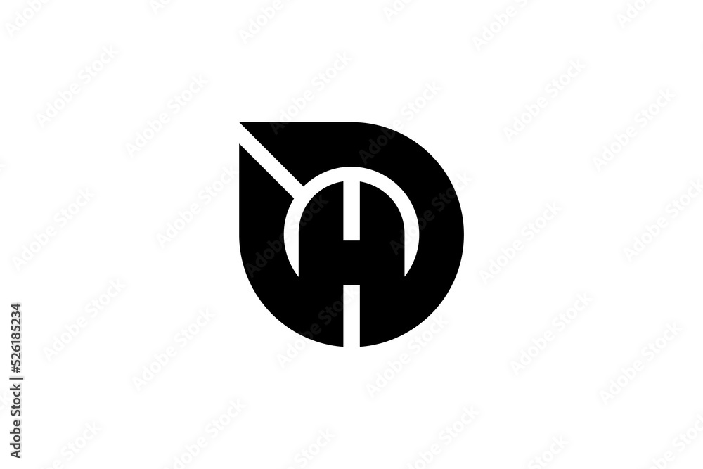 A minimal DH logo. In this icon, the letter HD appears on a luxury ...