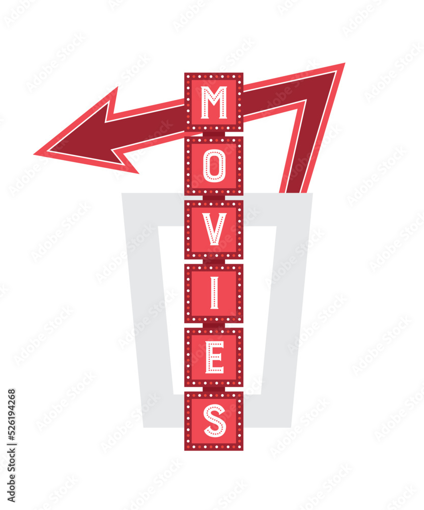 Retro Sign, Drive-In Movie Sign, Movie Sign, Building Sign, Retro Movie ...