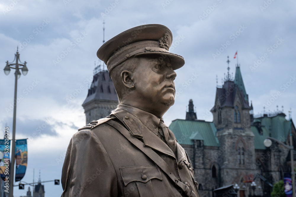 Ottawa, Canada: Valiants Memorial, collection of nine busts and five ...