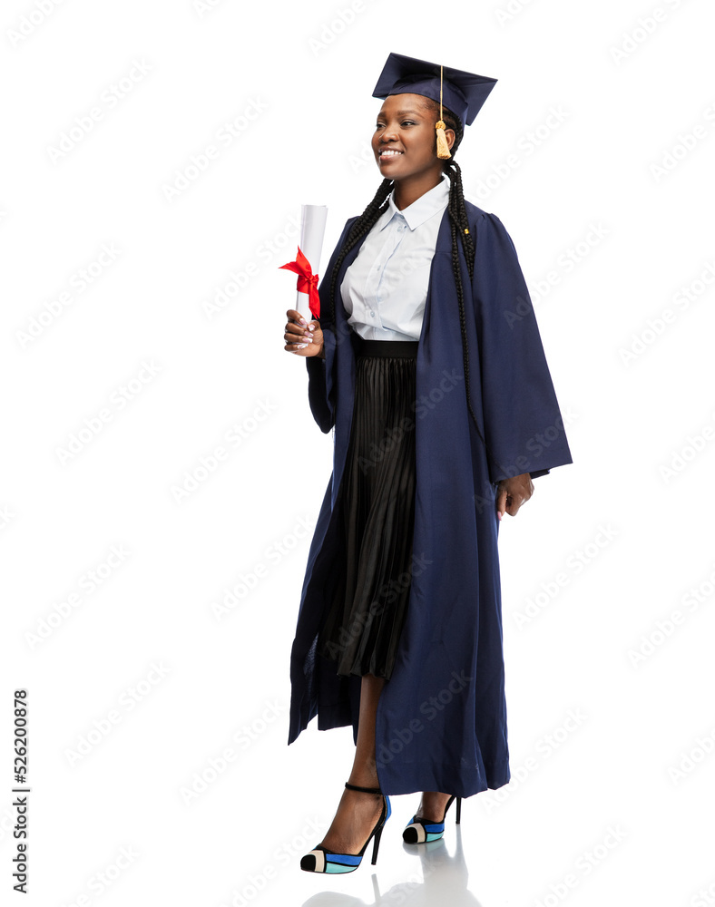 Foto de education, graduation and people concept - happy graduate ...