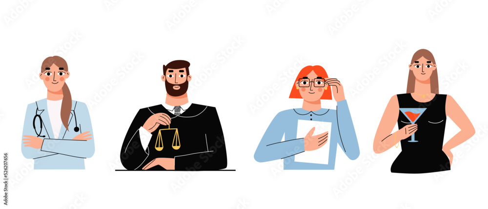 Mbti concept. Keepers characters. Flat vector illustration Stock Vector ...