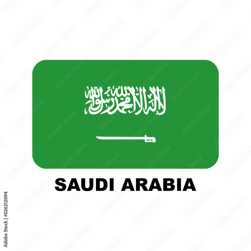 Oficial national flags of the world. Saudi Arbia country. Design ...