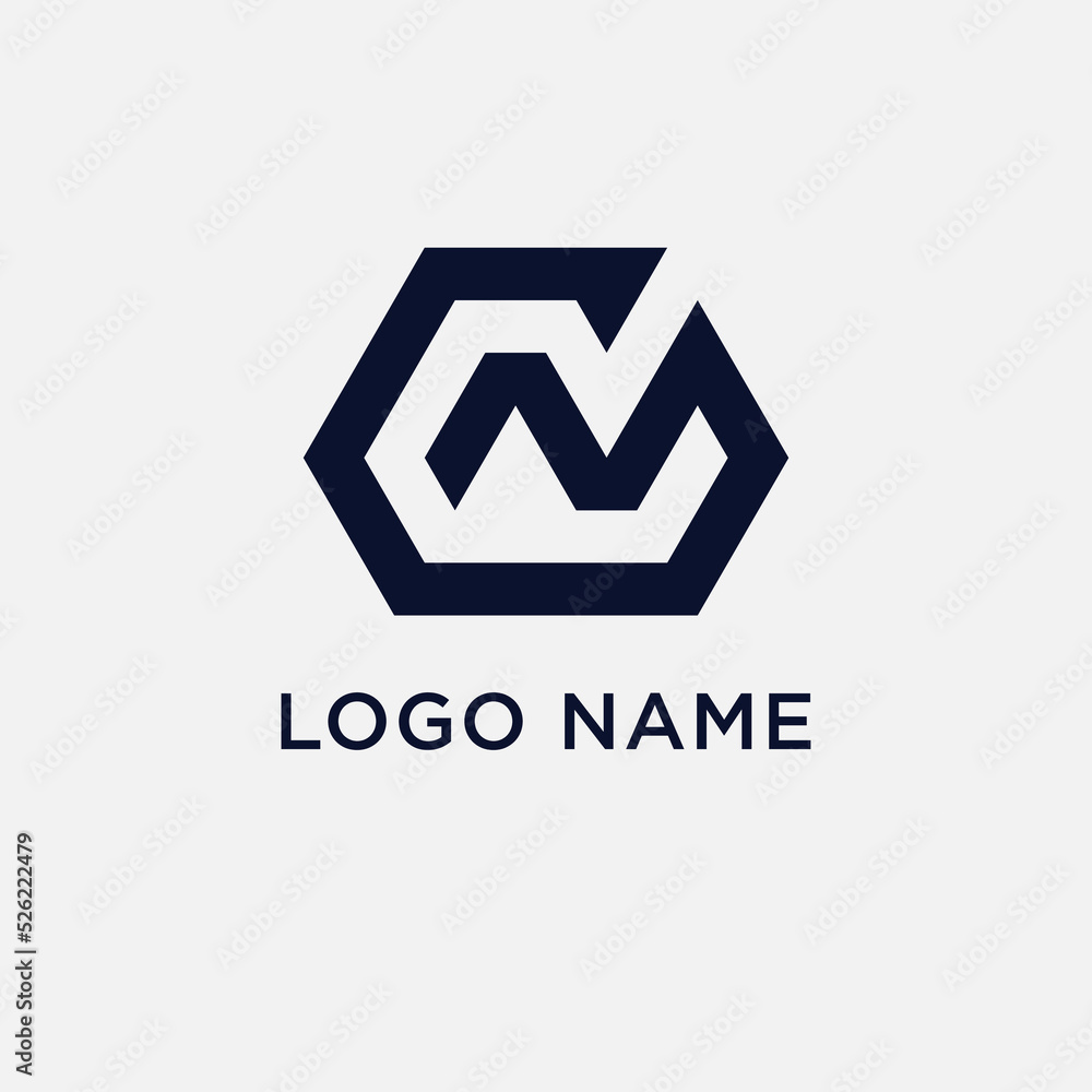letter g m logo design Stock Vector | Adobe Stock