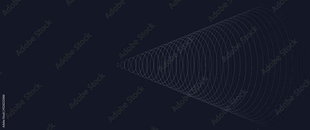 Poster Soundwave illustration, ultrasonic wave vector illustration, can ...