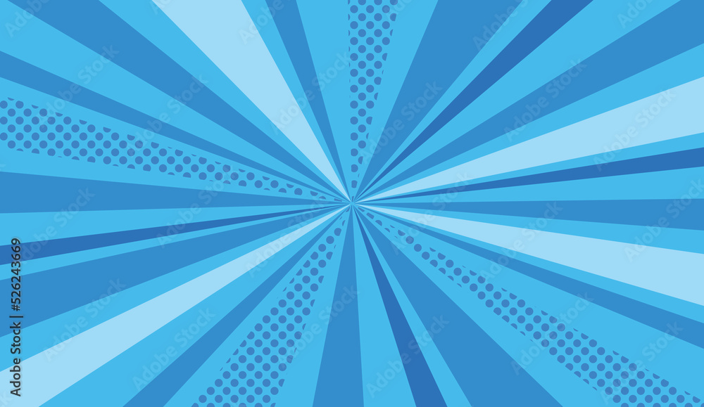 cartoon light blue sunburst background material Stock Vector | Adobe Stock
