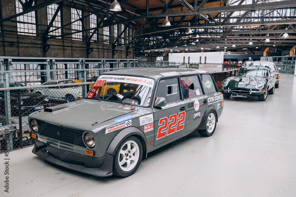 21 July 2022, Dusseldorf, Germany: Russian AvtoVaz Racing car winner of ...