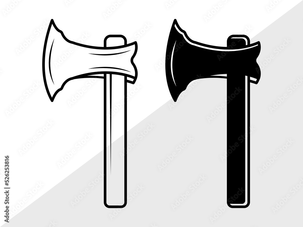 Vetor do Stock: Axe SVG, Tactical Axe Svg, Broad Axe Svg, Doudle Bit ...