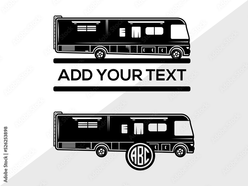 Class A Motorhome Monogram SVG, Camper Svg, Camping Car Svg, Camp Car ...