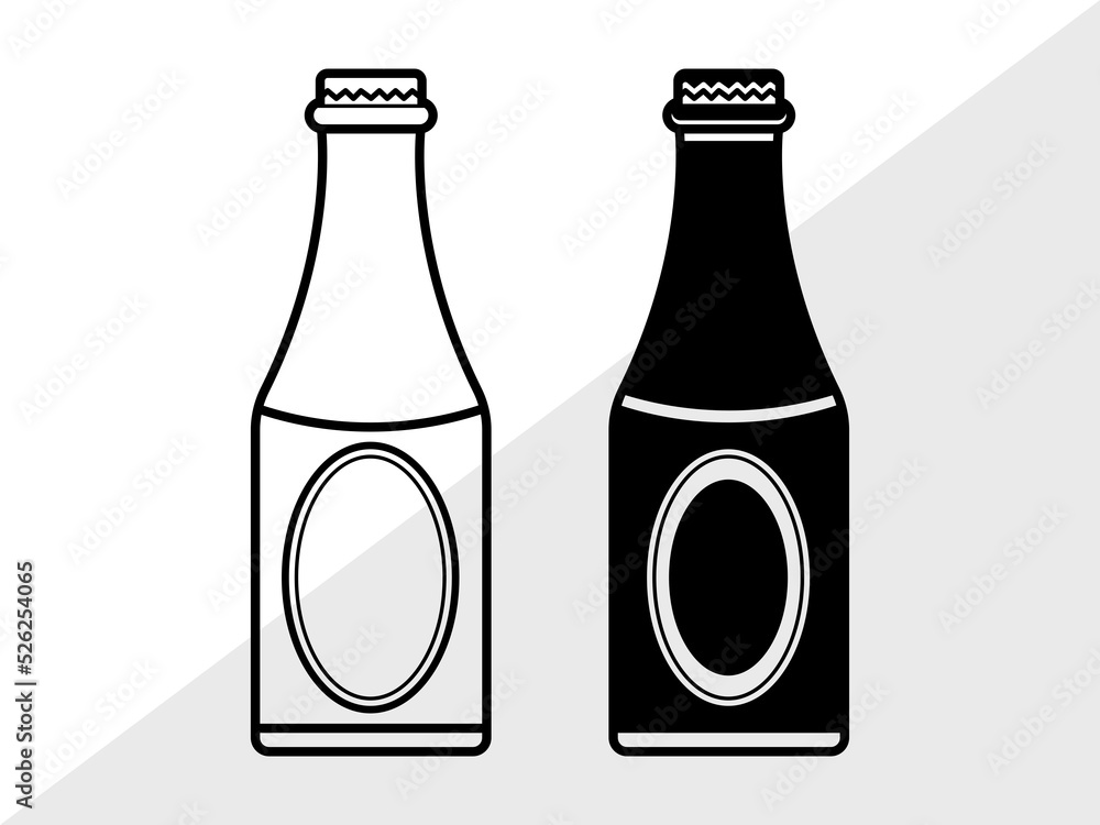 Stockvector Drinks Bottle SVG, Soda Pop Bottle svg, Beverage Bottle Svg ...