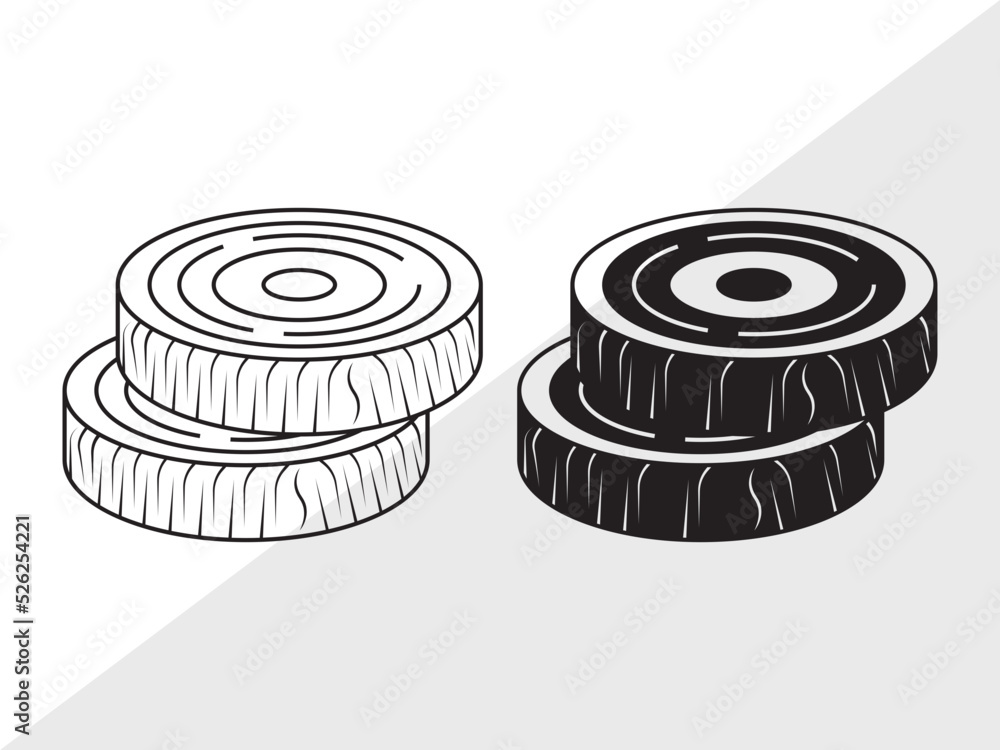 Wood Log SVG, Woodcutting svg, Wood Slice Svg, Tree Slice Svg, Lumber ...