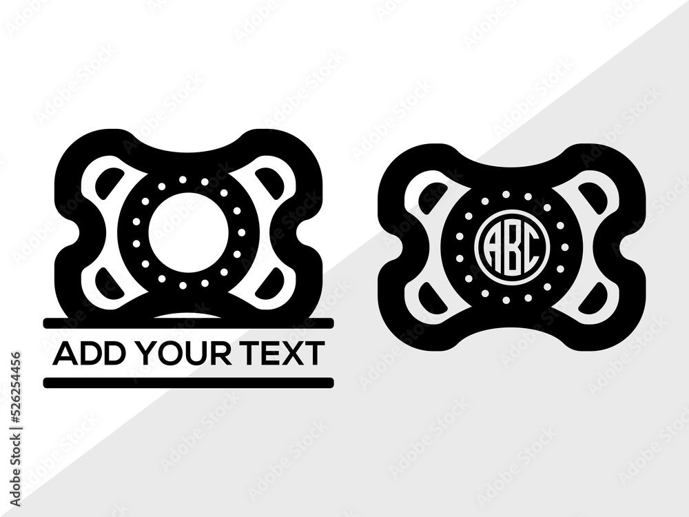 Baby Pacifier Monogram SVG, Baby Shower svg, Pacifier Svg, Binky Svg ...