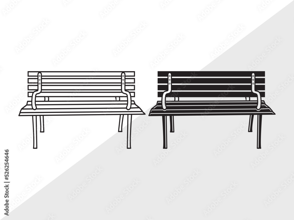 Park Bench SVG, Bench svg, Wooden Bench Svg, Garden Bench, Outdoor ...