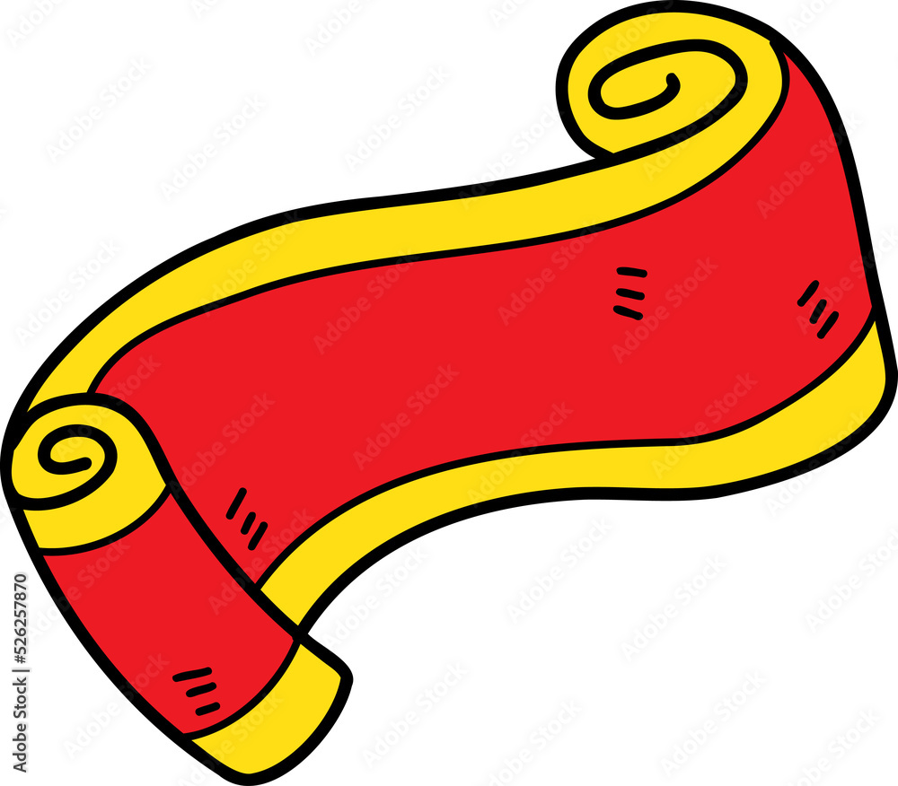 hand drawn Ancient Chinese scroll illustration on transparent ...