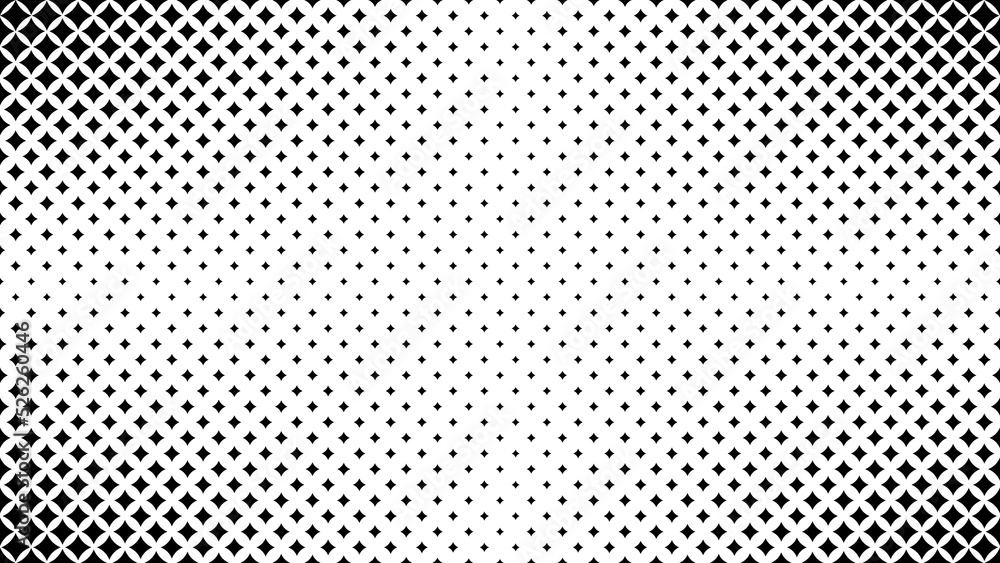 Abstract geometric halftone background with star shapes. Seamless ...