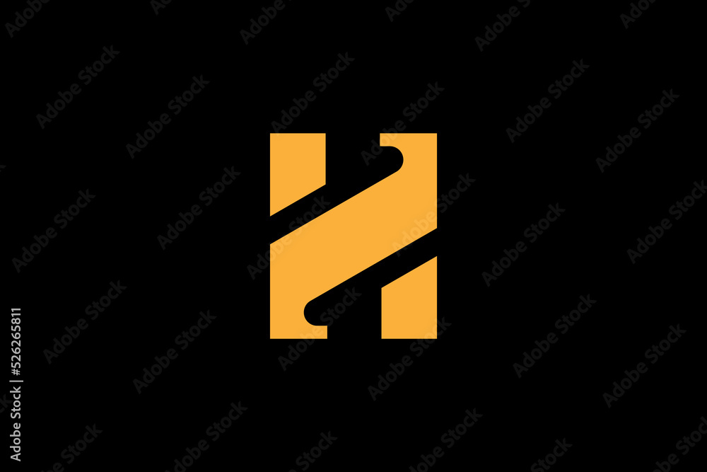 ZH logo with a minimal design. An icon of a HZ letter on a luxury ...