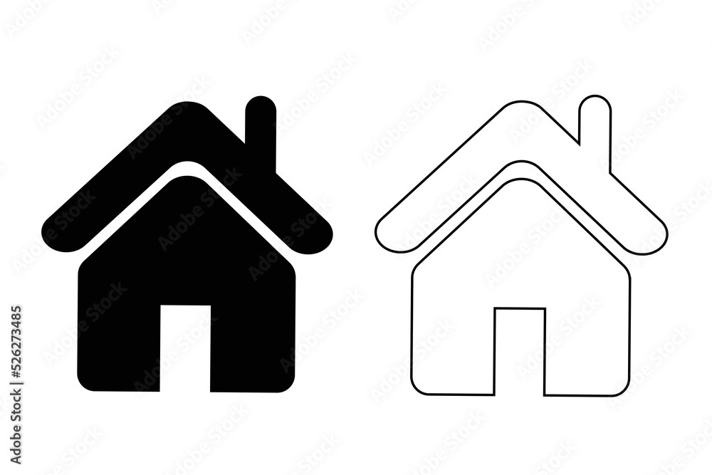 Home icon vector. House, real estate icon symbol isolated. Silhouette ...