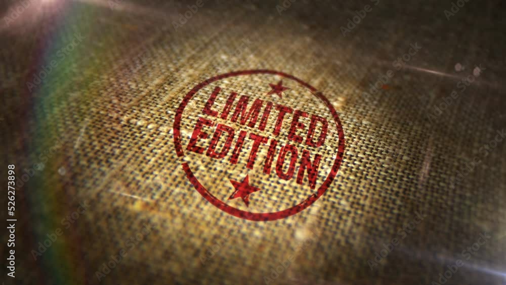 Limited Edition sign stamp on natural linen sack. Exclusive certificate ...
