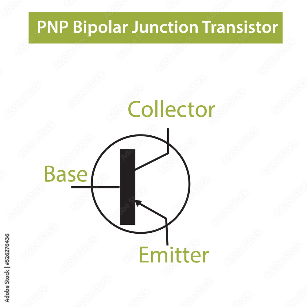 Vetor de BJT bipolar junction transistor symbol do Stock | Adobe Stock