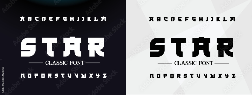 STAR Sports minimal tech font letter set. Luxury vector typeface for ...