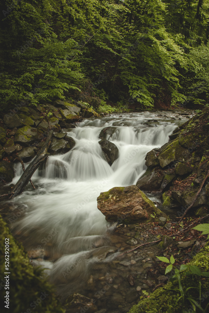 Famous Satiny waterfalls. Breathtaking, untouched nature around the ...