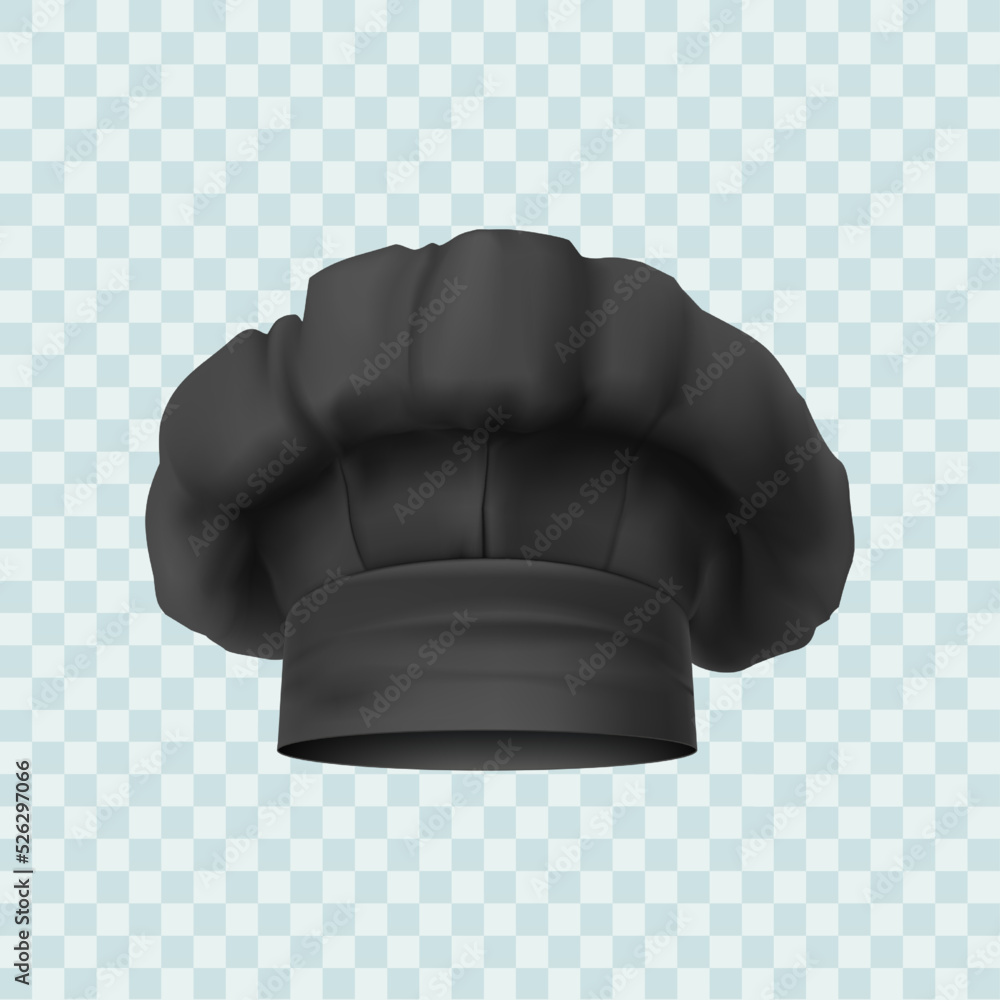 Realistic chef hat isolated on transparent background. Vector ...