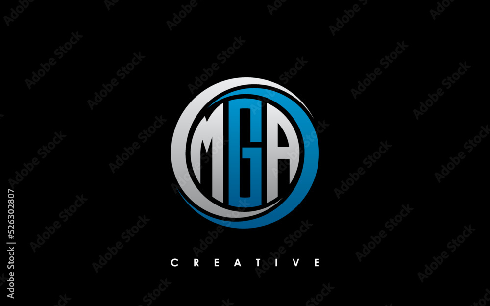MGA Letter Initial Logo Design Template Vector Illustration Stock ...