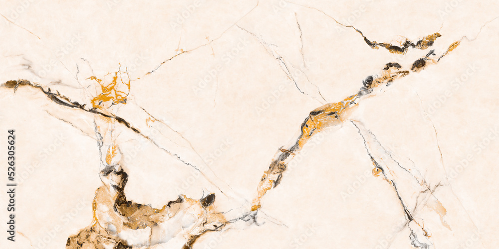 Ivory marble texture background with golden veins on surface ...
