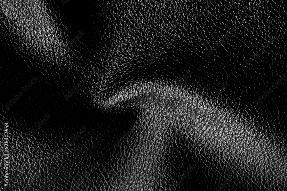 Black leather texture. Abstract background of dark leather with small ...