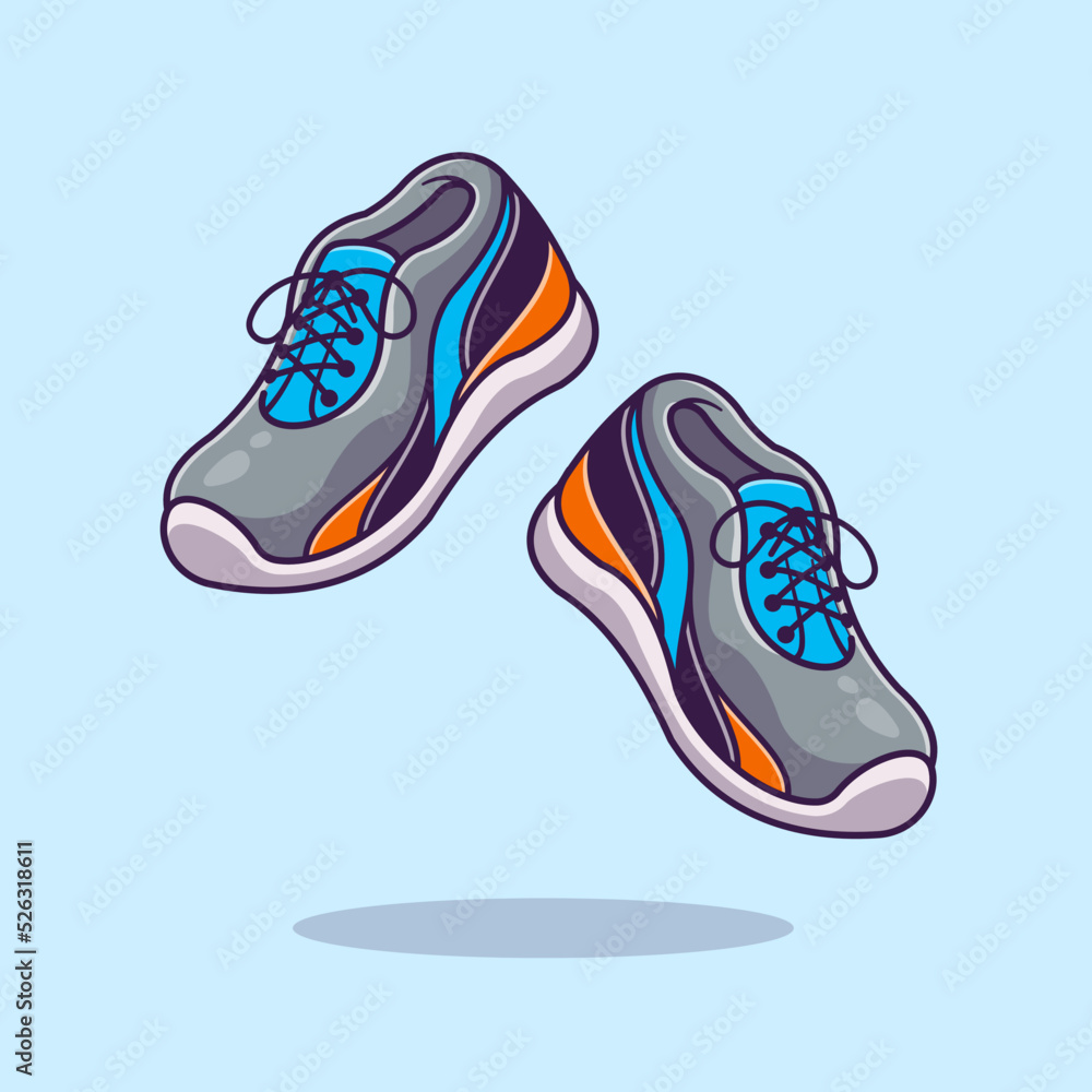 Running Shoes Cartoon Vector Icon Illustration. Fashion Object Icon ...