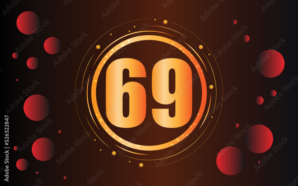 69 number in circles with gradient background Stock Vector | Adobe Stock