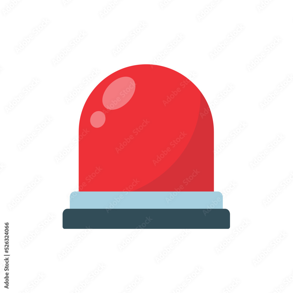 Emergency siren icon. Hazard warning light, ambulance route alarm Stock ...