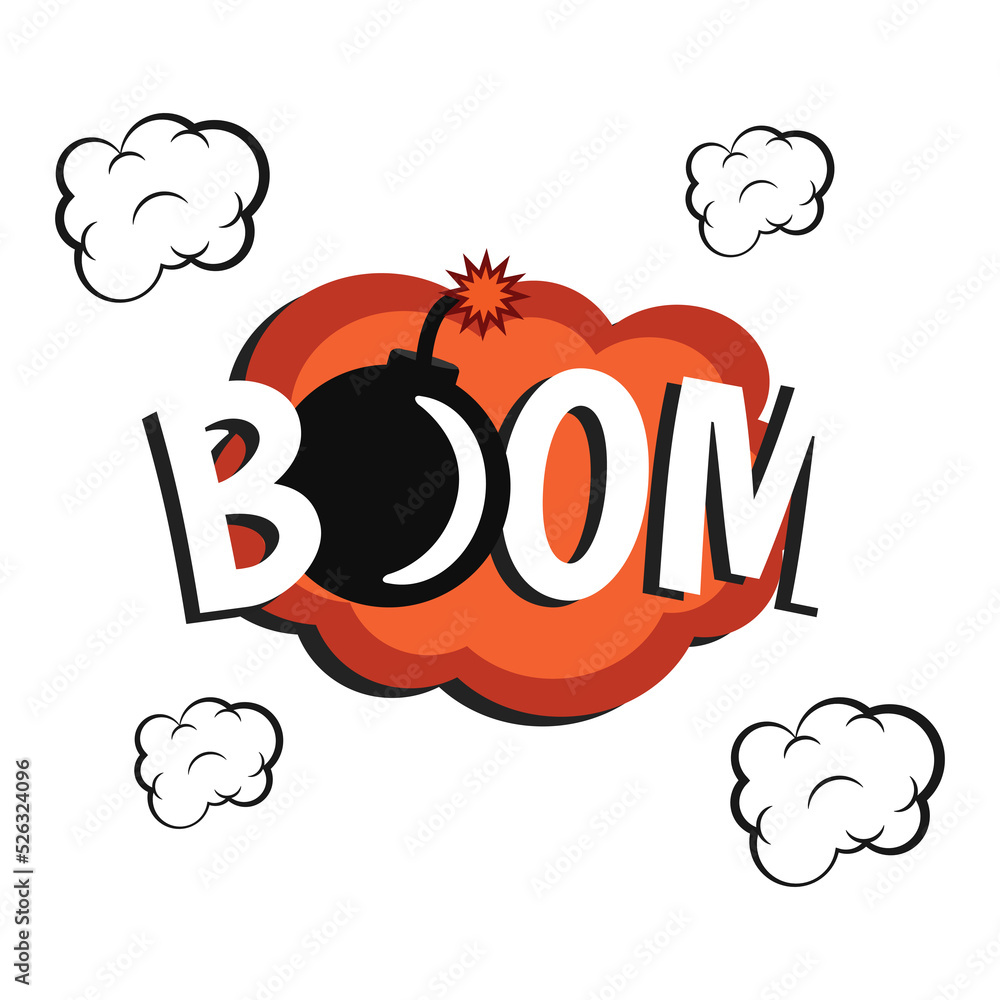 Cartoon bomb background and explosive light Vector - Illustration Stock ...