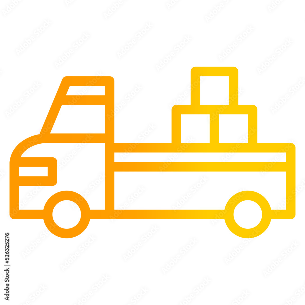 pickup truck icon for apps and websites Stock Vector | Adobe Stock