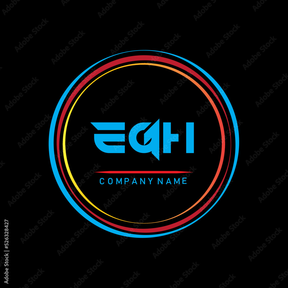 EGH letter. EGH simple logo for company. EGH letter monogram logo design vector . EGH letter ...