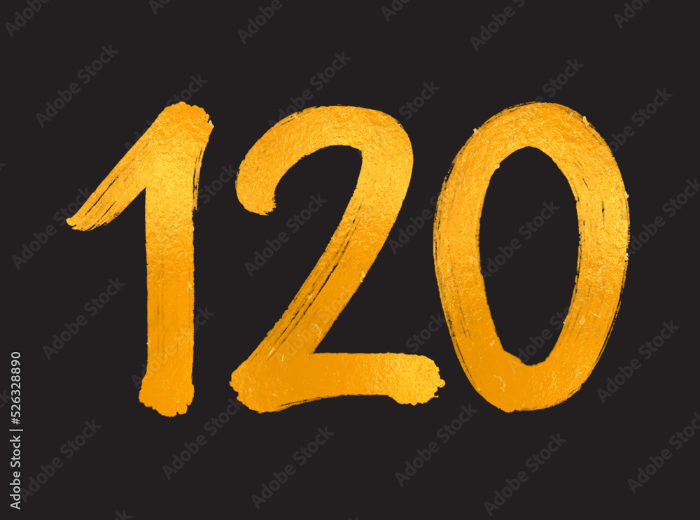 120 Number logo vector illustration, 120 Years Anniversary Celebration ...