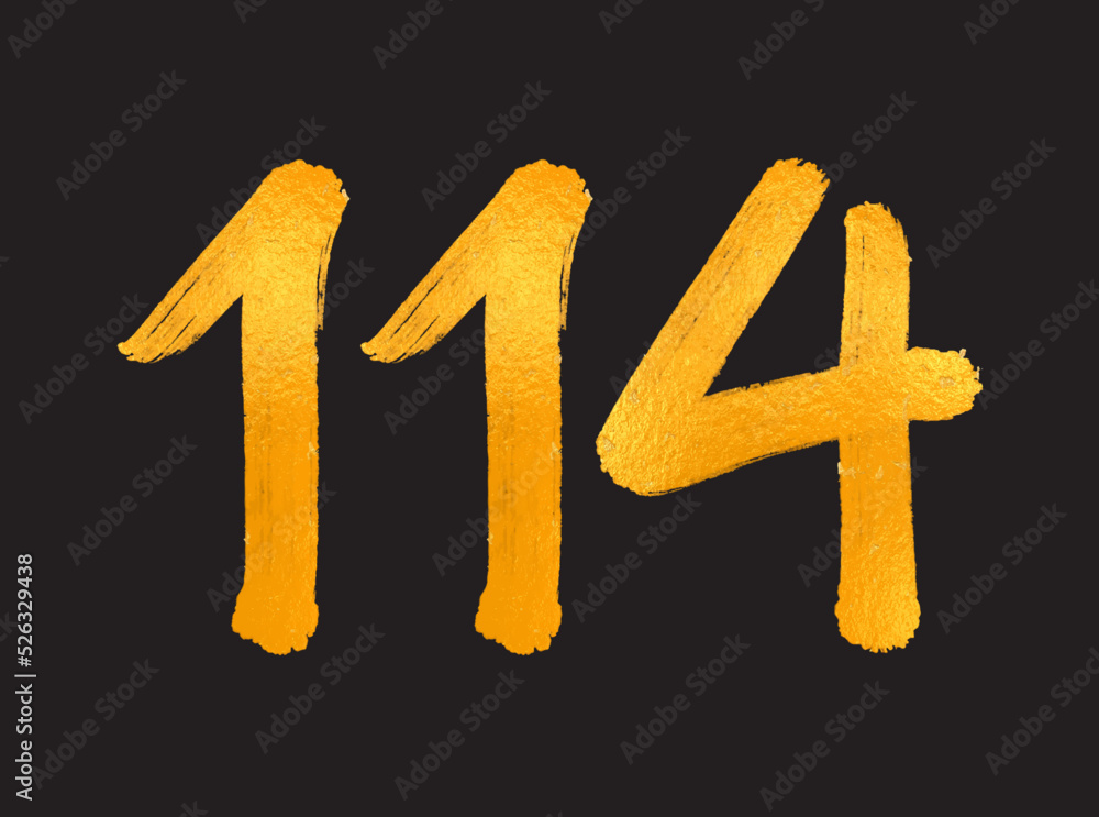 114 Number logo vector illustration, 114 Years Anniversary Celebration ...