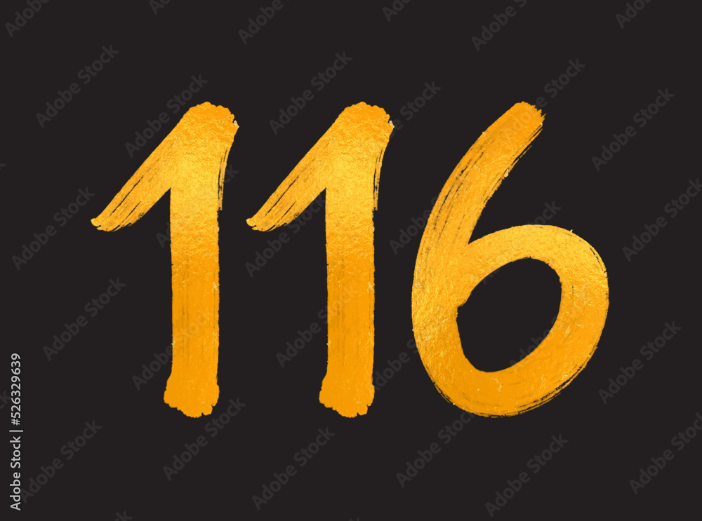 Vetor de 116 Number logo vector illustration, 116 Years Anniversary ...